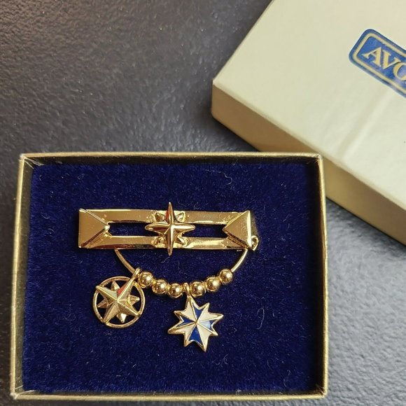 Avon | Jewelry | Vintage Avon Achievement Award Pin Booch W Two Star ...